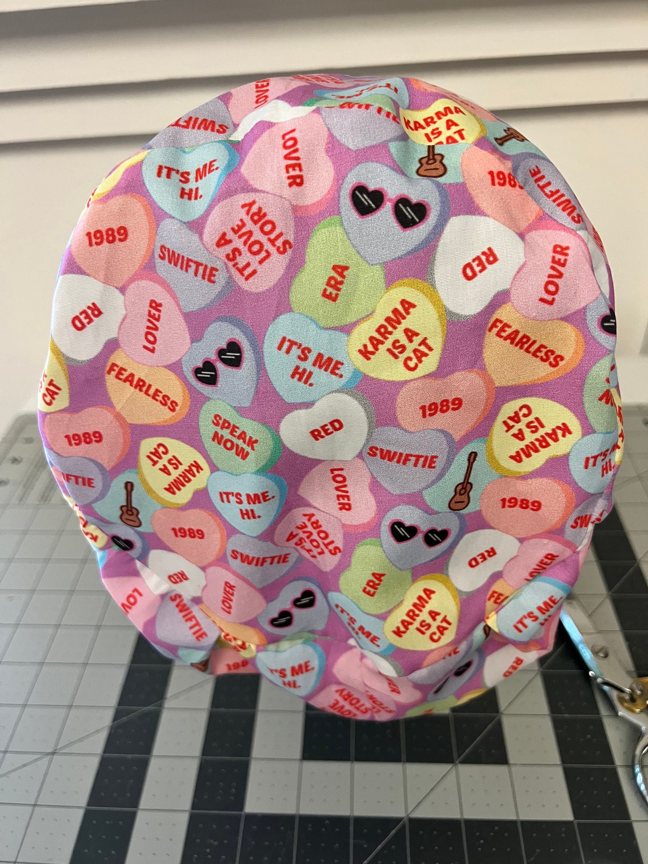 Convo Hearts. Eras 2023 Through the Years Taylor Swift Euro Scrub Cap ...