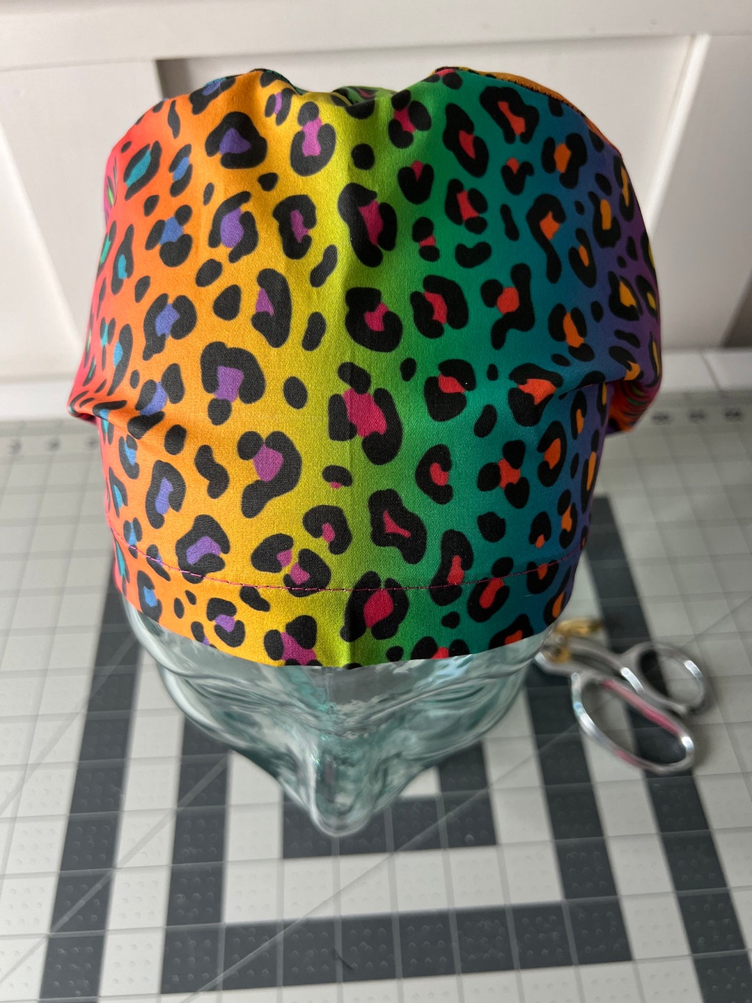 Rainbow Leopard Euro Style Scrub Cap, - Etsy