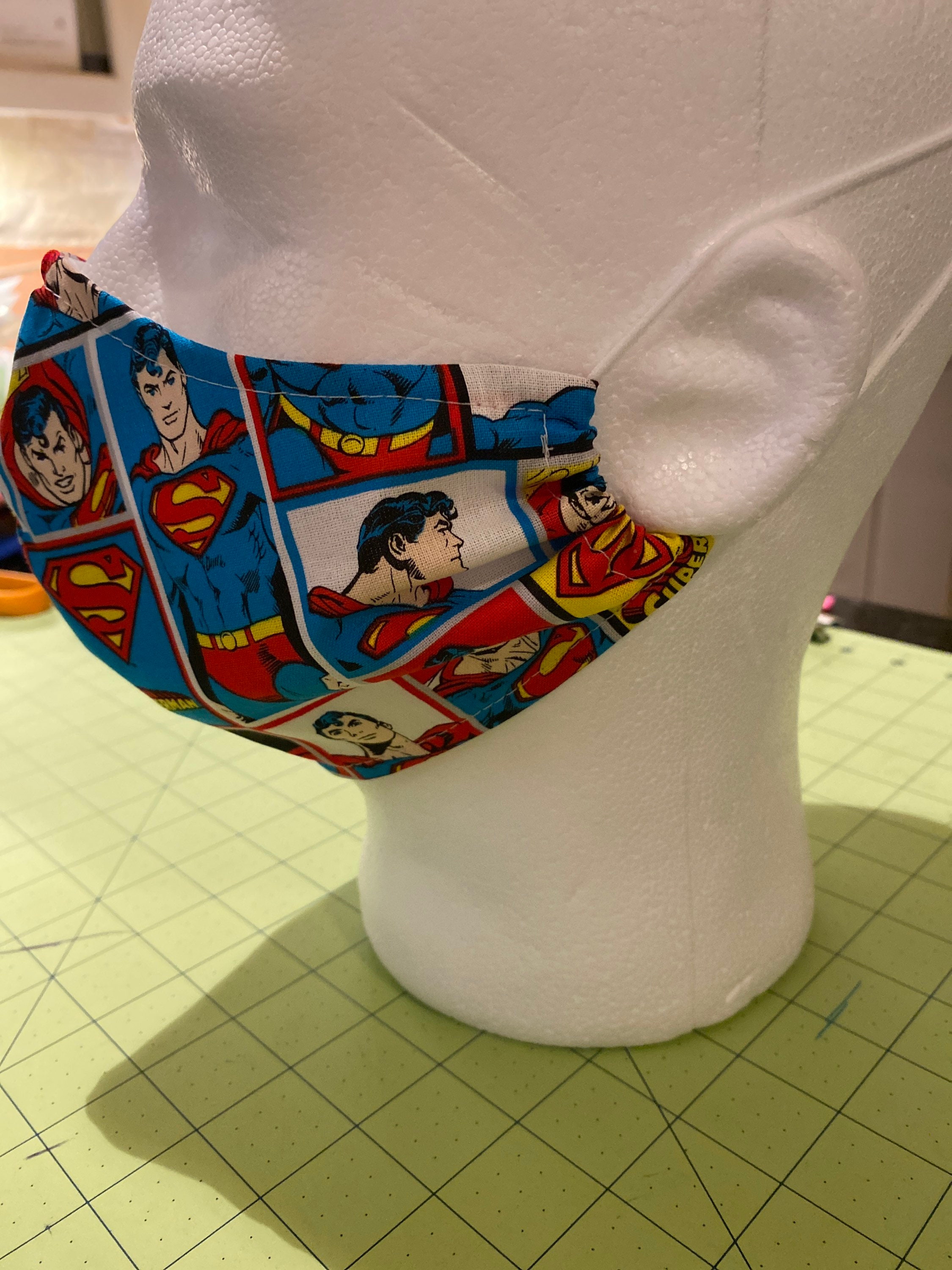 Superman DC Comic Face Mask/covering - Etsy