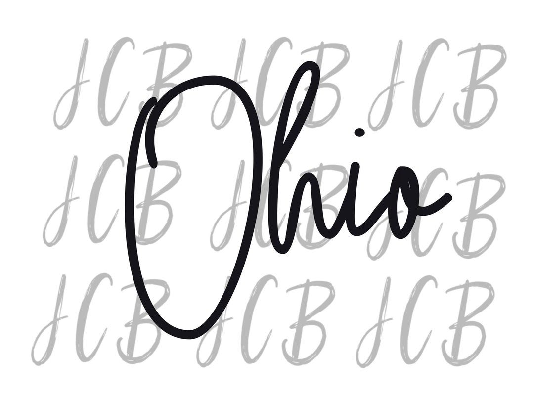 Ohio SVG and PNG Simple Design Digital Download - Etsy