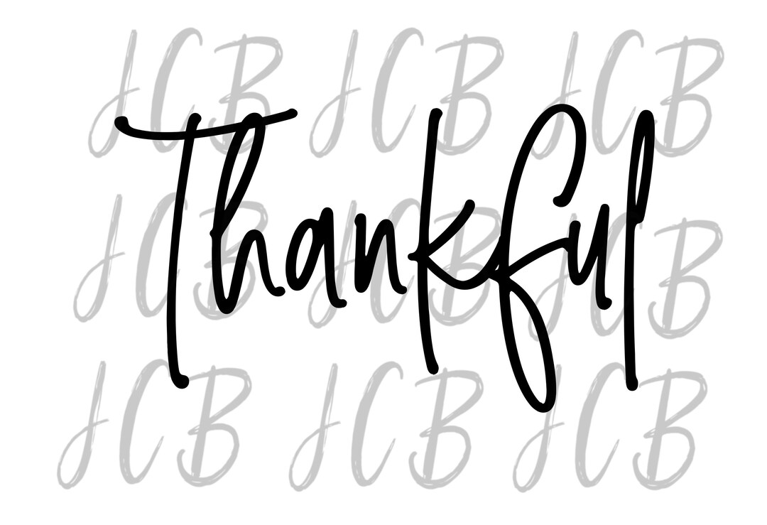 Thankful SVG PNG File Digital Download - Etsy