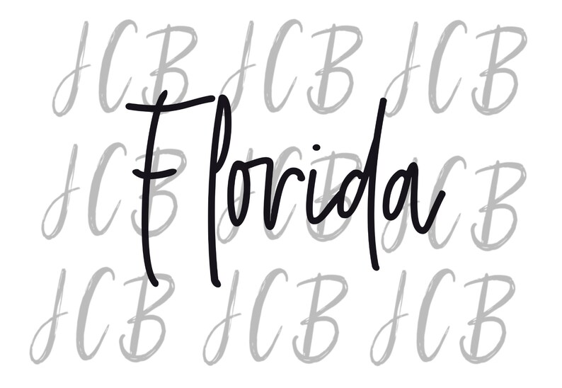Florida Simple Font PNG and SVG File - Etsy
