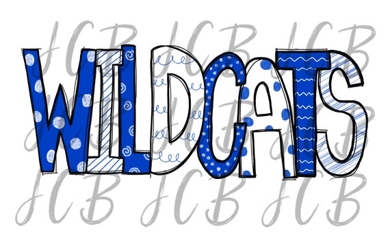Wildcats PNG Hand Drawn Doodle Letter Digital Download - Etsy