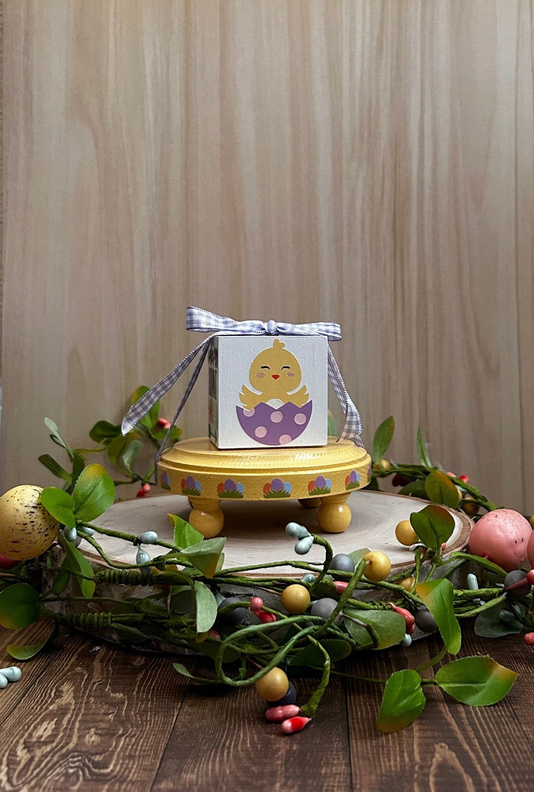 Chick Tier Tray Block and Mini Riser, Tier Tray Decor, Mini Wood ...