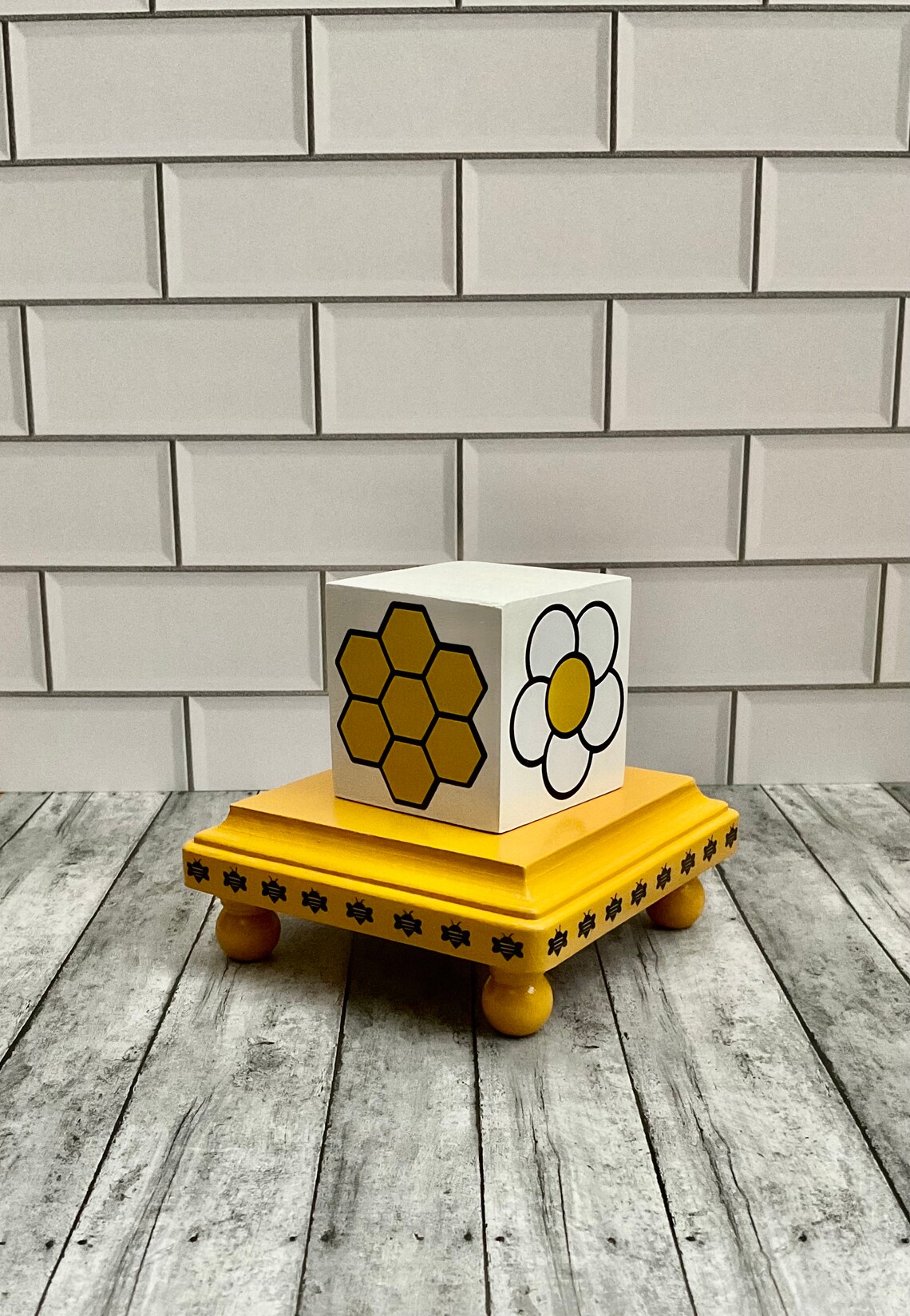 Bee Tiered Tray Decor Block and Mini Riser Bee Home Decor | Etsy