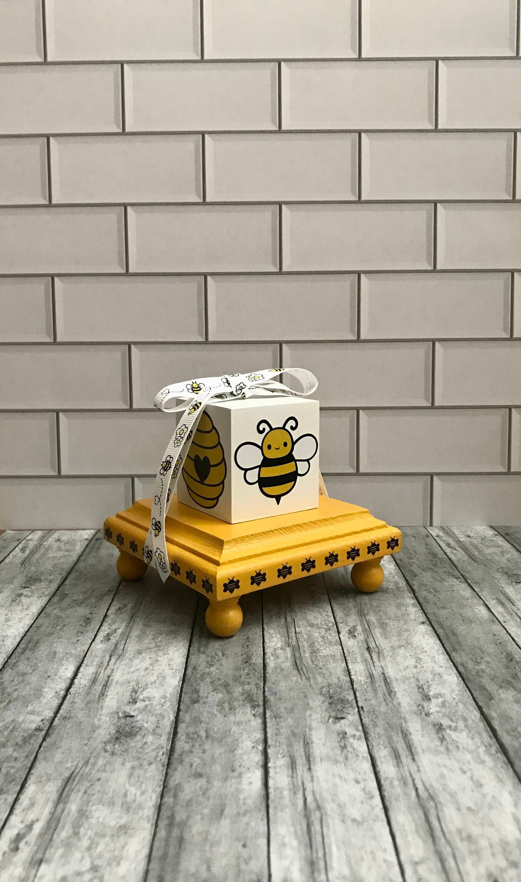 Bee Tiered Tray Decor Block and Mini Riser Bee Home Decor | Etsy