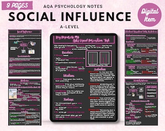 Social Influence Psychology A Level Revision Topic Notes for AQA AS and ...