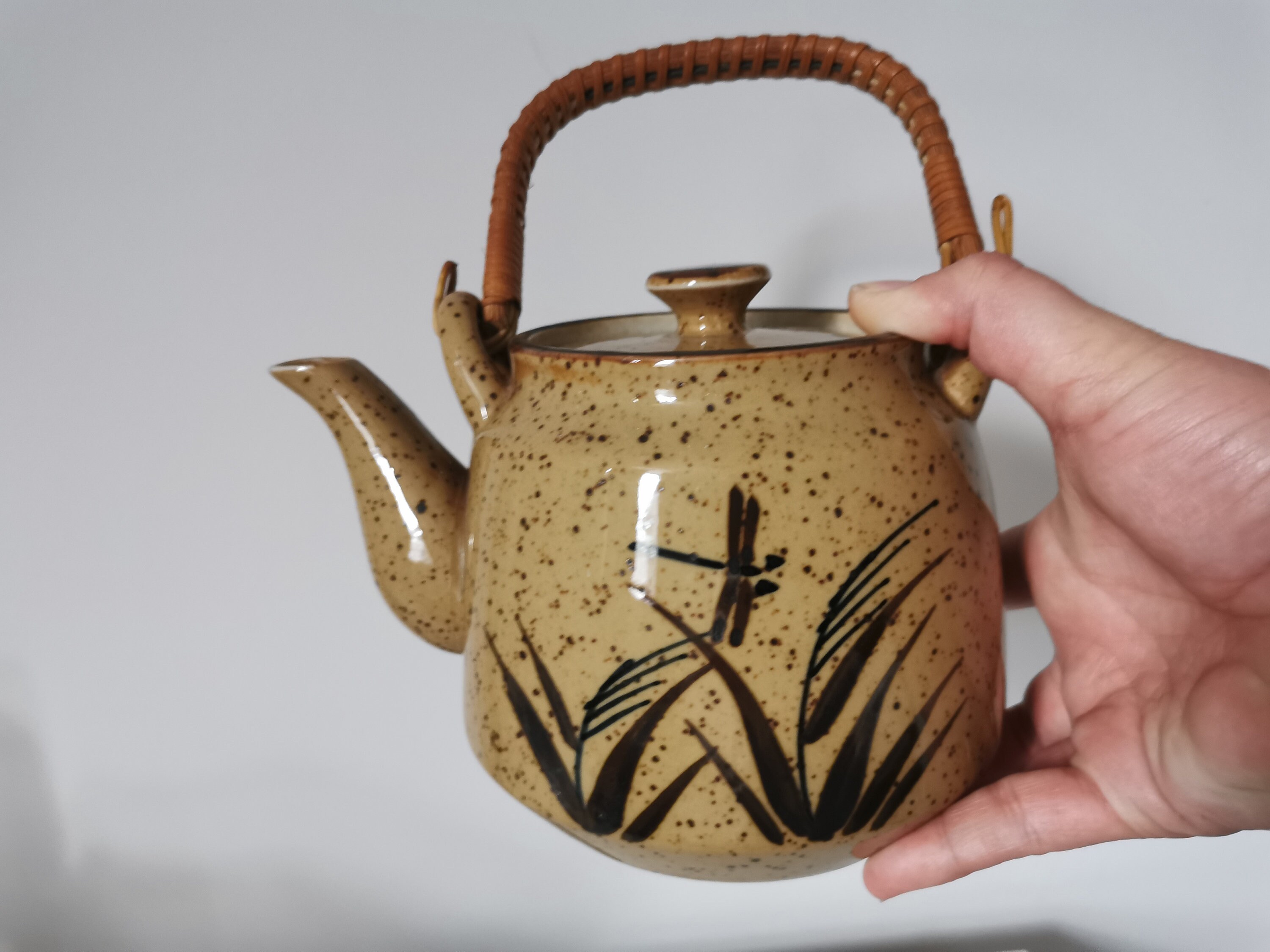 Vintage Japanese Otagiri Teapot with Bamboo Ratan Handle | Etsy Vintage Japanese Otagiri Teapot with Bamboo Ratan Handle | Etsy