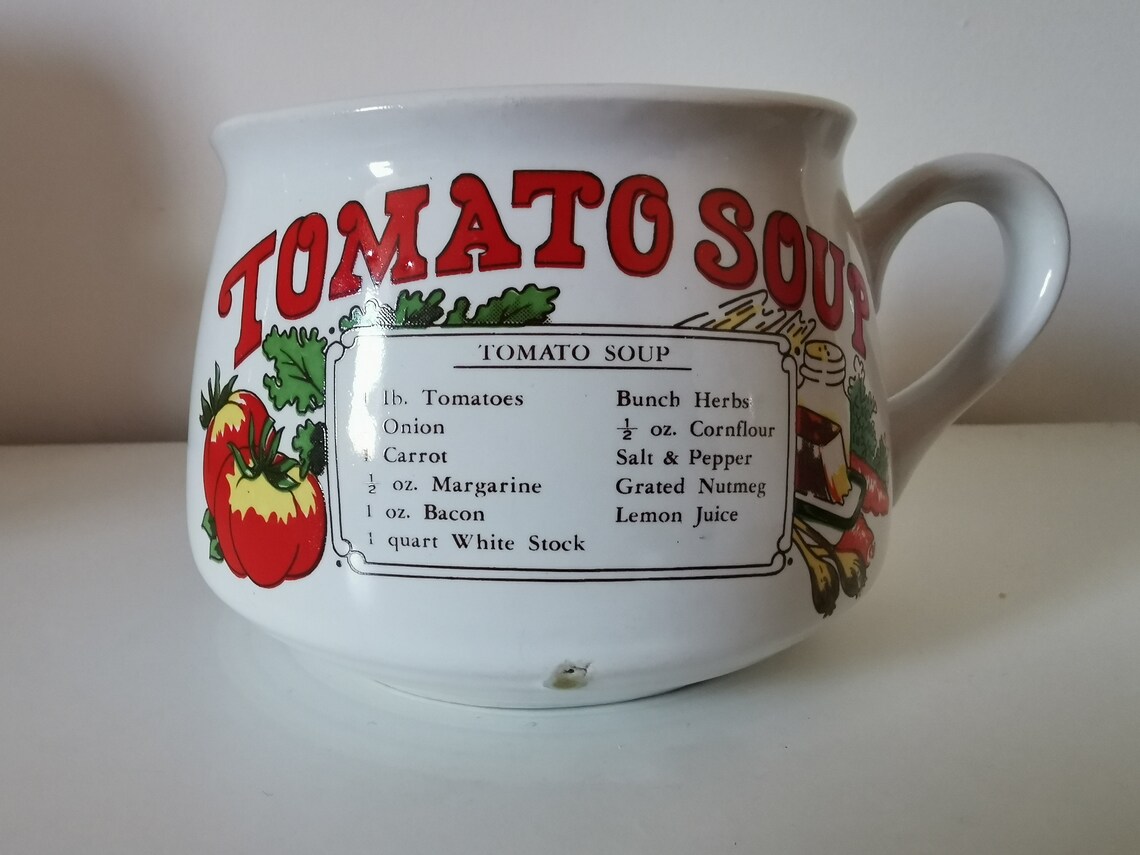 1970s Retro Recipe Soup Bowl Mugs. Vintage Soup Bowls Set Of | Etsy