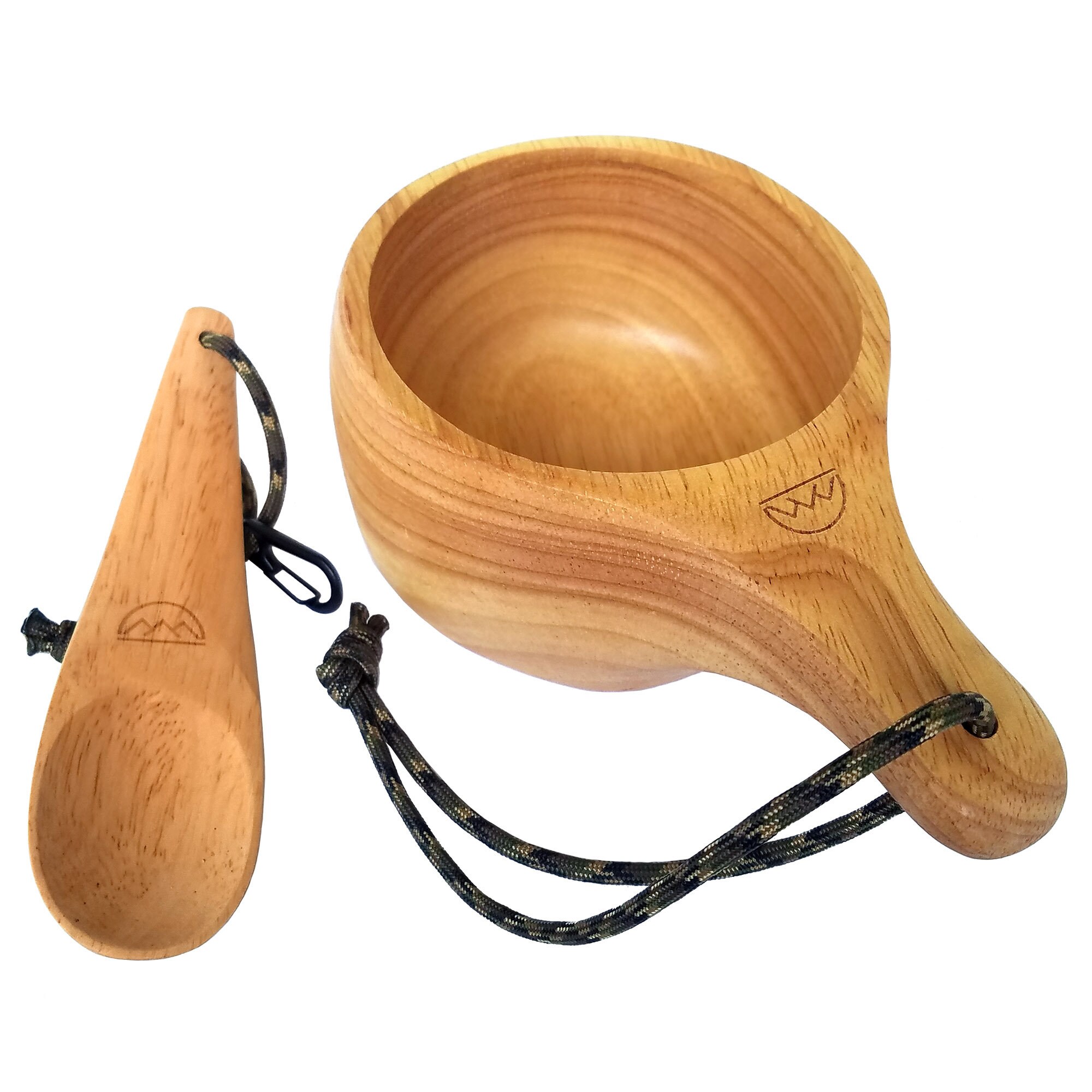 Carved Nordic Kuksa Solid Wood Camp Mug & Spoon Set - Etsy
