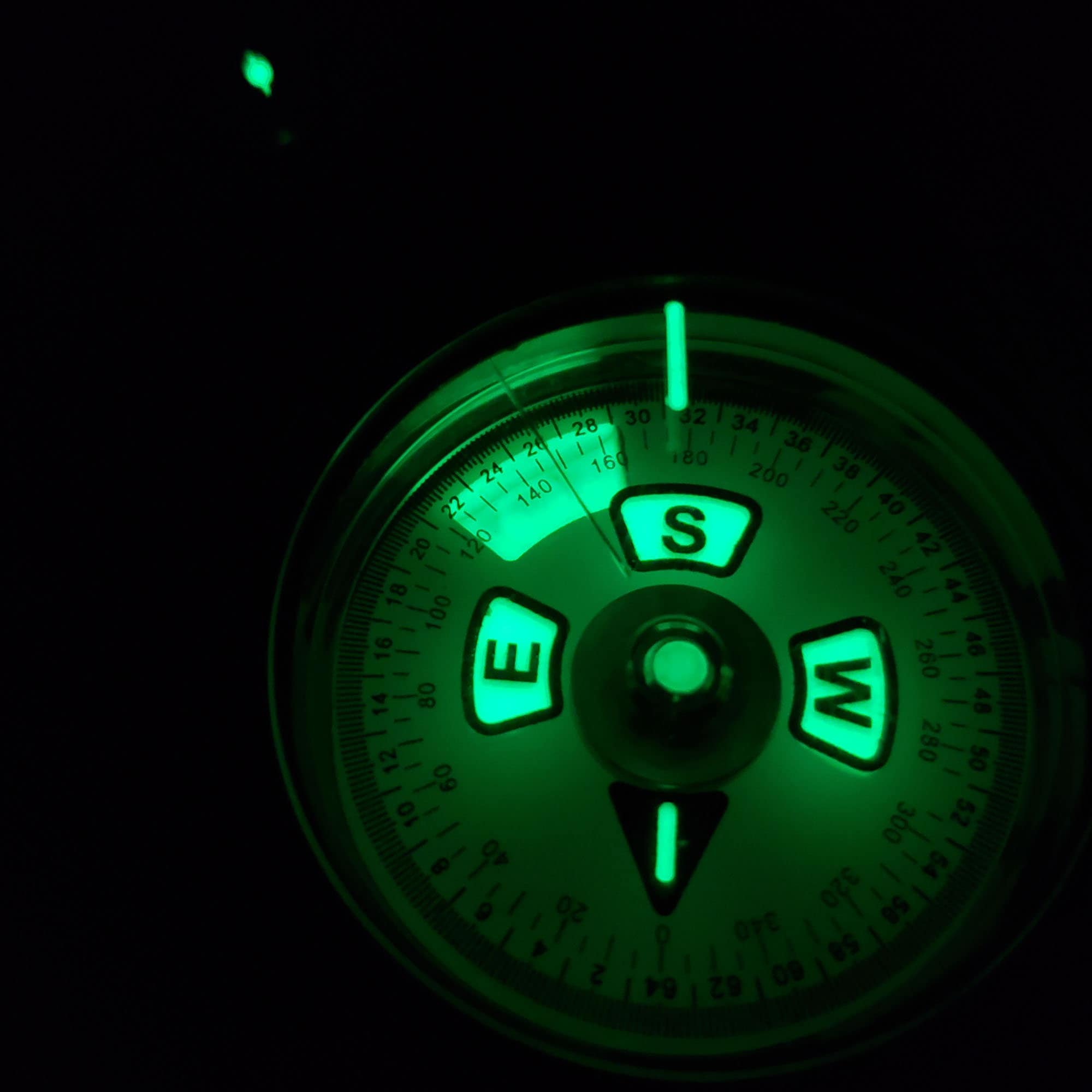 Lensatic Compass - Traditional Phosphorescent Military Style With Nylon ...