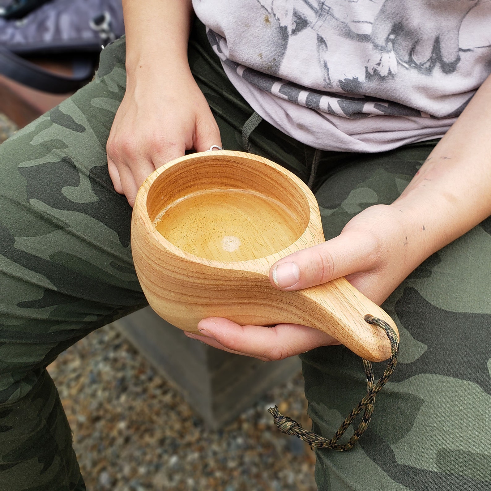 Carved Nordic Kuksa Solid Wood Camp Mug & Spoon Set - Etsy