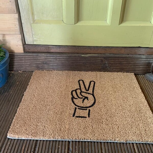 Peace Doormat - Etsy