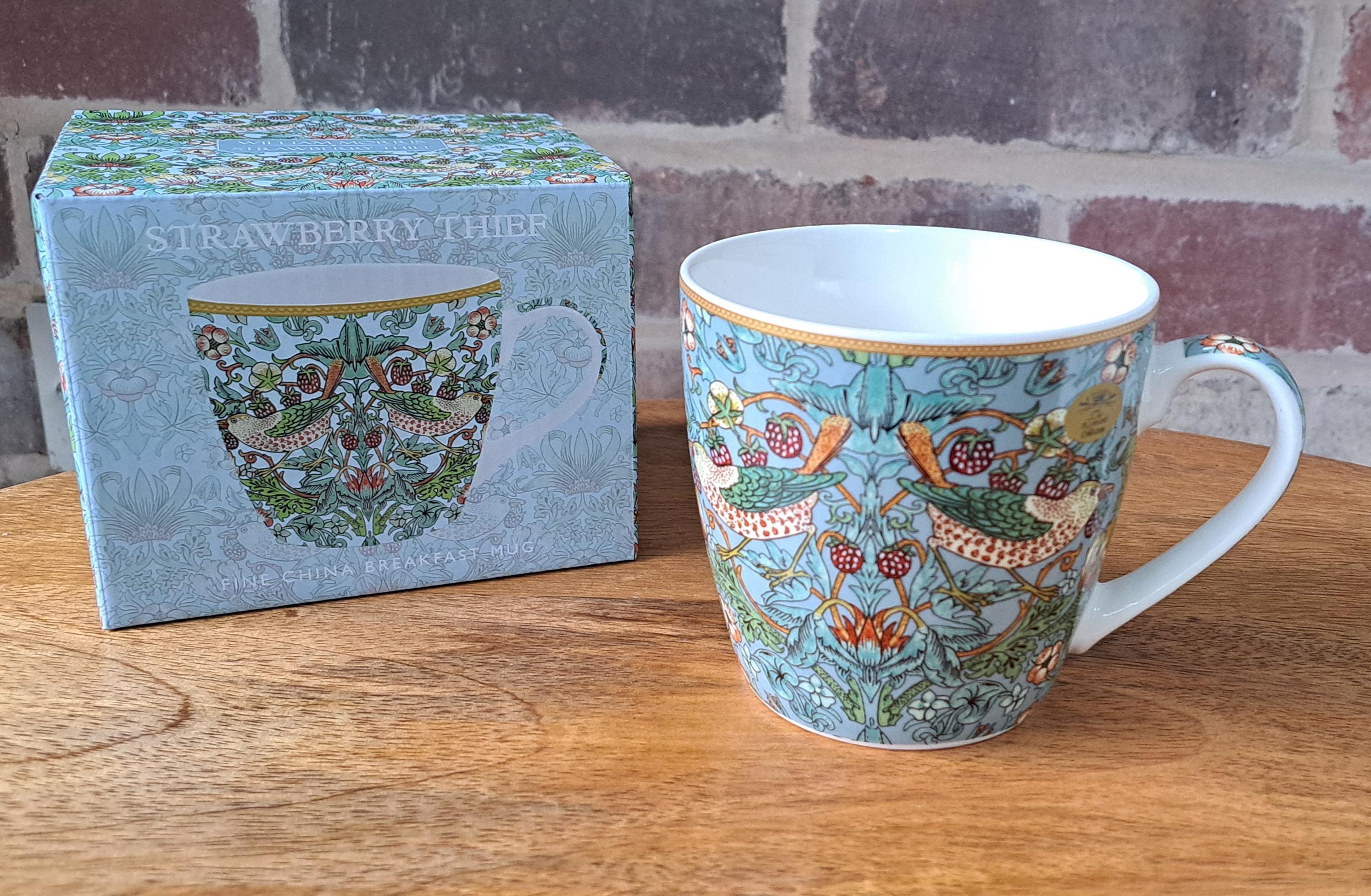 Gift Boxed Large Mug William Morris Strawberry Thief Design Fine China ...