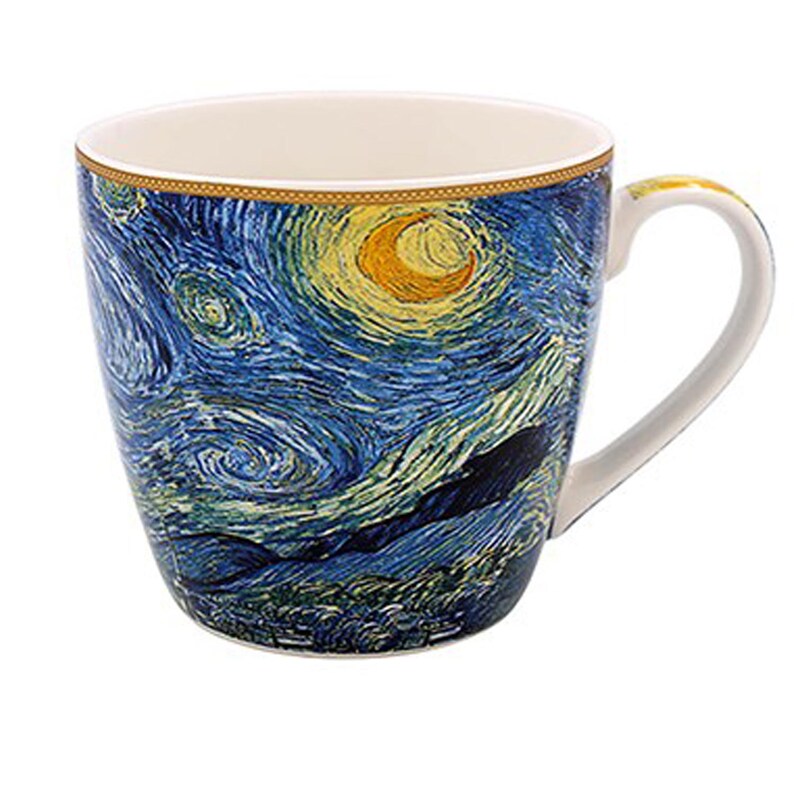 Vincent Van Gogh Breakfast Mug Design Fine China Tea Coffee Cups 450ml ...