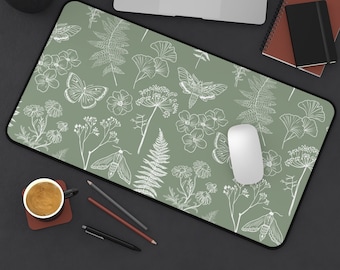 Desk Mat Green Leaves - Etsy