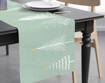 Christmas Pine Tree Table Runner - Etsy