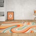 Pastel Retro Swirl Rug Psychedelic Groovy 70s Rug Wavy - Etsy
