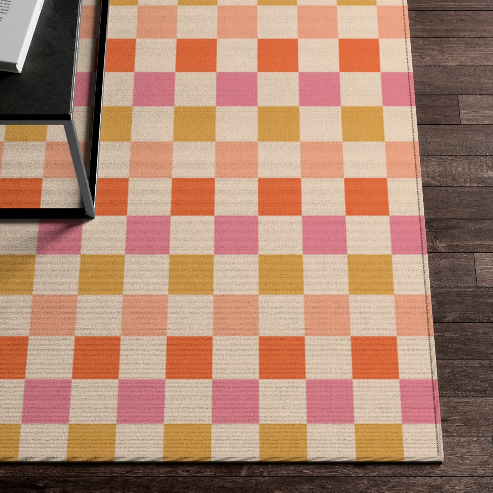 Colorful Checkered Rug Checkerboard Rug Groovy Rug Funky - Etsy