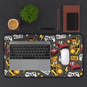 Retro Arcade Desk Mat Game Controller Joystick 90s Retro - Etsy