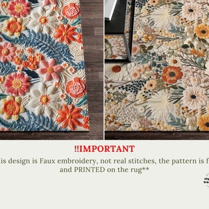 Wildflower Cottagecore, Earth Tone Floral Aesthetic Area Rug for ...