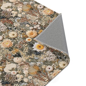 Wildflower Cottagecore, Earth Tone Floral Aesthetic Area Rug for ...