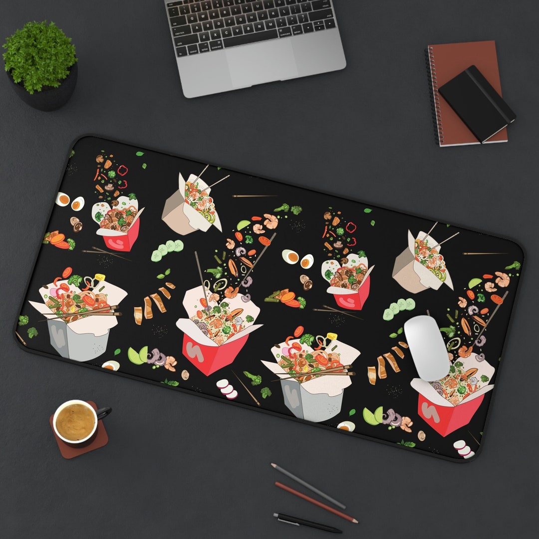 Noodles Japanese Food Desk Mat, Ramen Mousepad, Kawaii Sushi Foodie ...