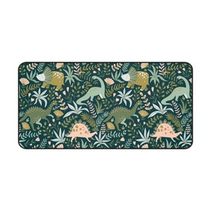 Green Dinosaur Desk Mat: Kidcore Cottagecore Deskpad - Etsy