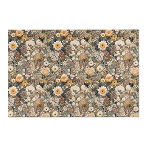 Wildflower Cottagecore, Earth Tone Floral Aesthetic Area Rug for ...