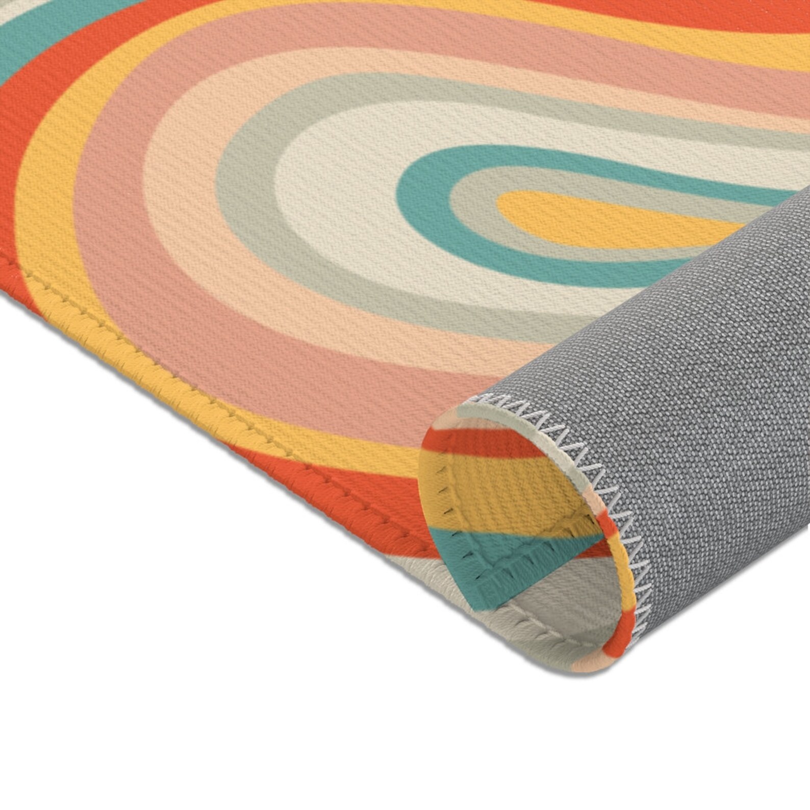 Pastel Retro Swirl Rug Psychedelic Groovy 70s Rug Wavy - Etsy