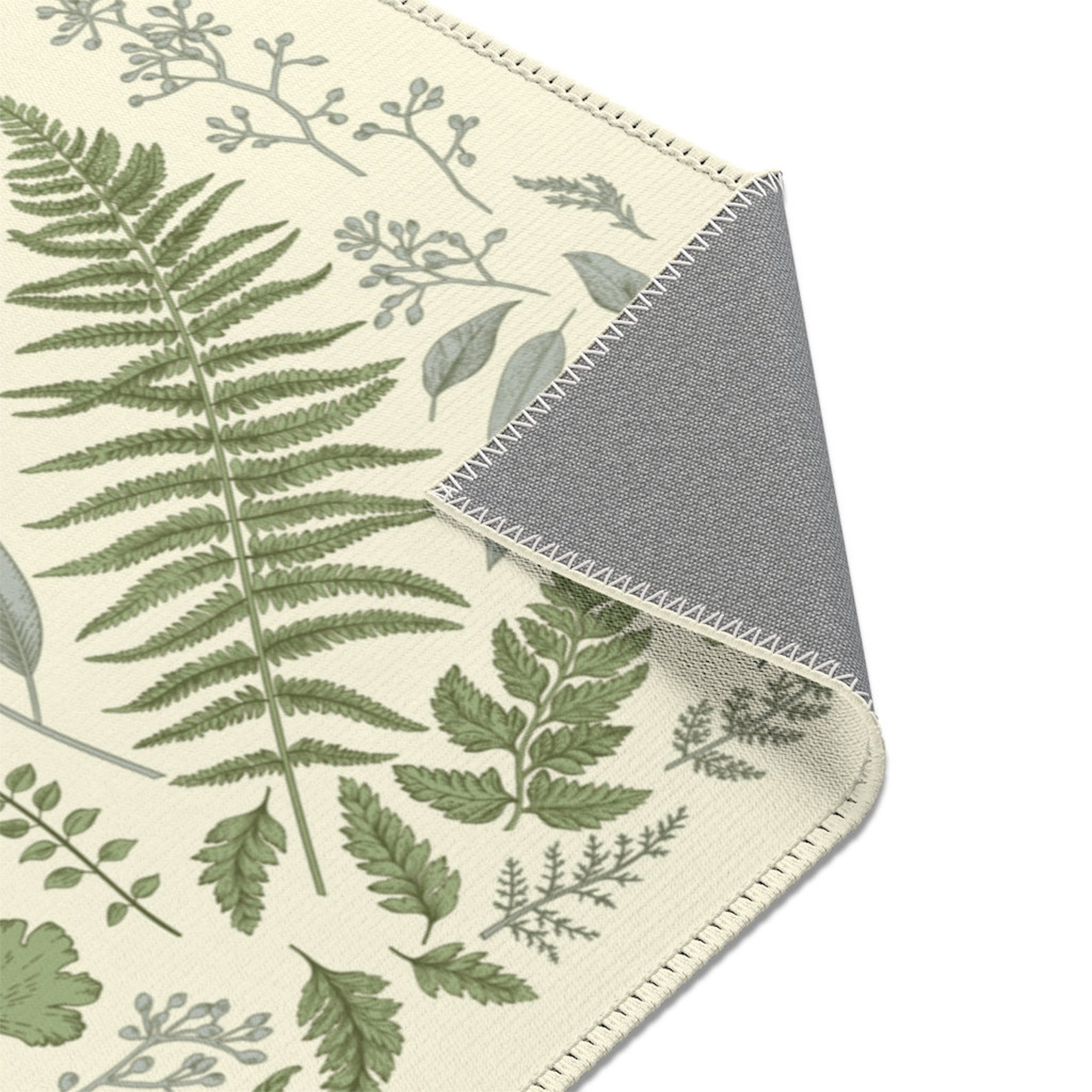 Vintage Fern Rug, Botanical Eucalyptus Rug, Floral Botanical Rug ...