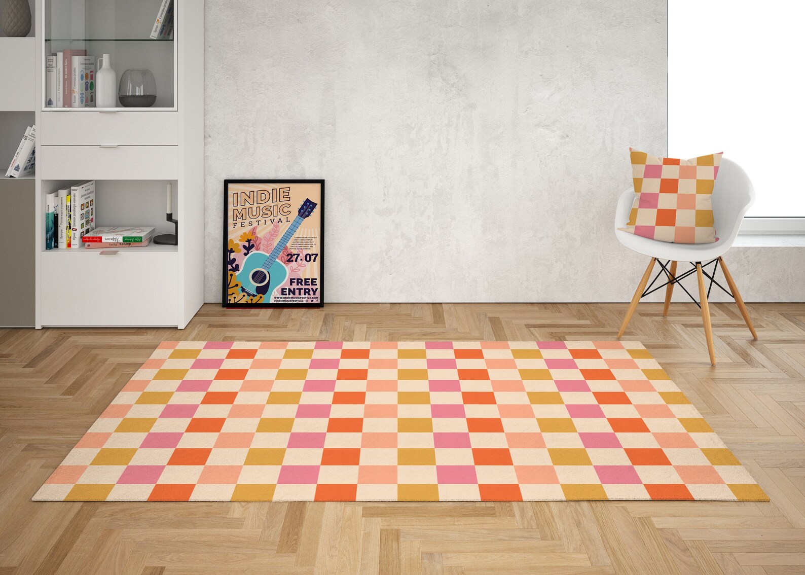 Colorful Checkered Rug Checkerboard Rug Groovy Rug Funky - Etsy
