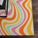 Pastel Colorful Wavy Rug Retro Rug Groovy 70s Rug Funky - Etsy