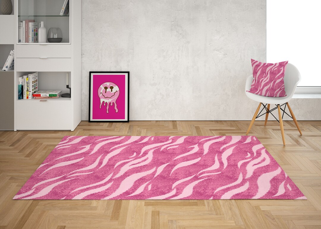 Pink Tiger Print Rug, Preppy Room Decor, Preppy Tiger Rug, VSCO Preppy ...
