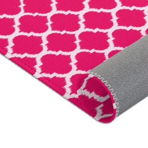 Hot Pink Preppy Rug, Preppy Room Decor, VSCO Preppy Rug, VSCO Girl Area ...