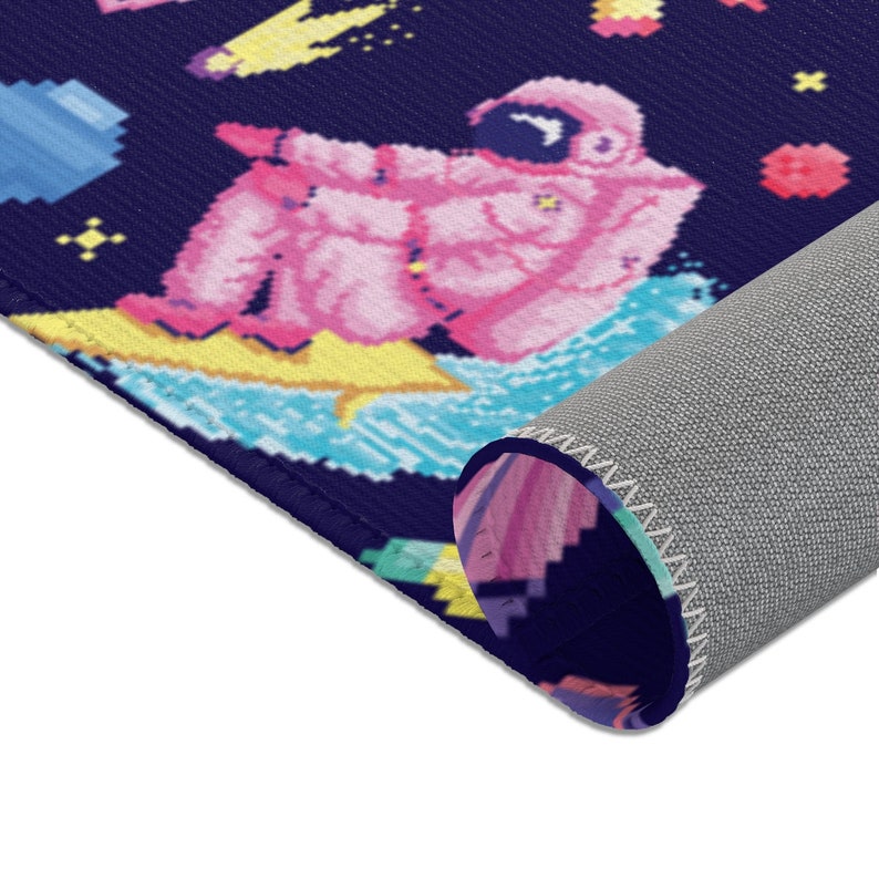 80S Arcade Carpet Pixel Art Space Arcade Area Rug Boys Game - Etsy