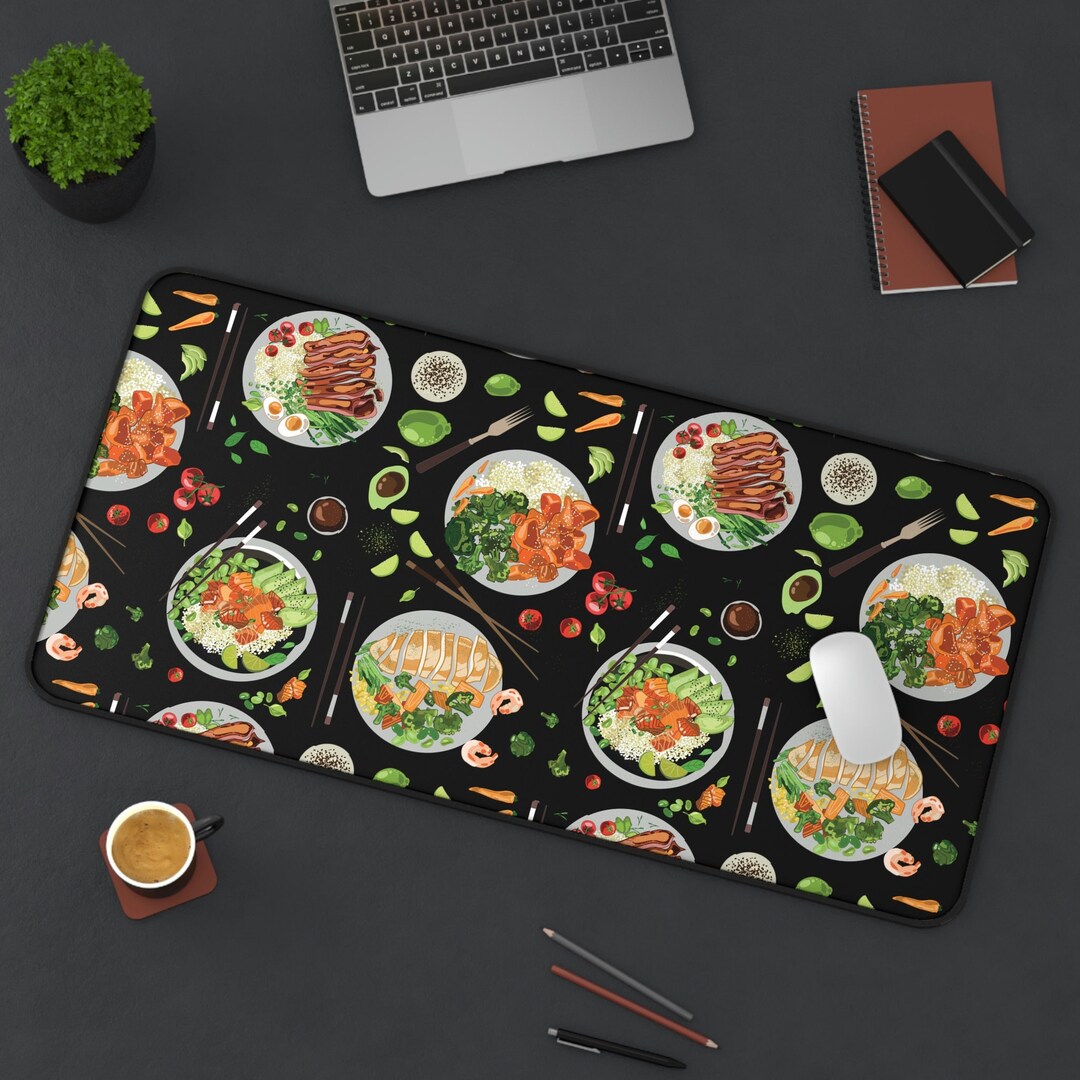 Noodles Japanese Food Desk Mat, Ramen Mousepad, Kawaii Sushi Foodie ...