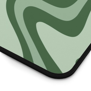 Sage Green Groovy Desk Mat, 70s Retro Desk Mat, Wavy Funky Desk ...