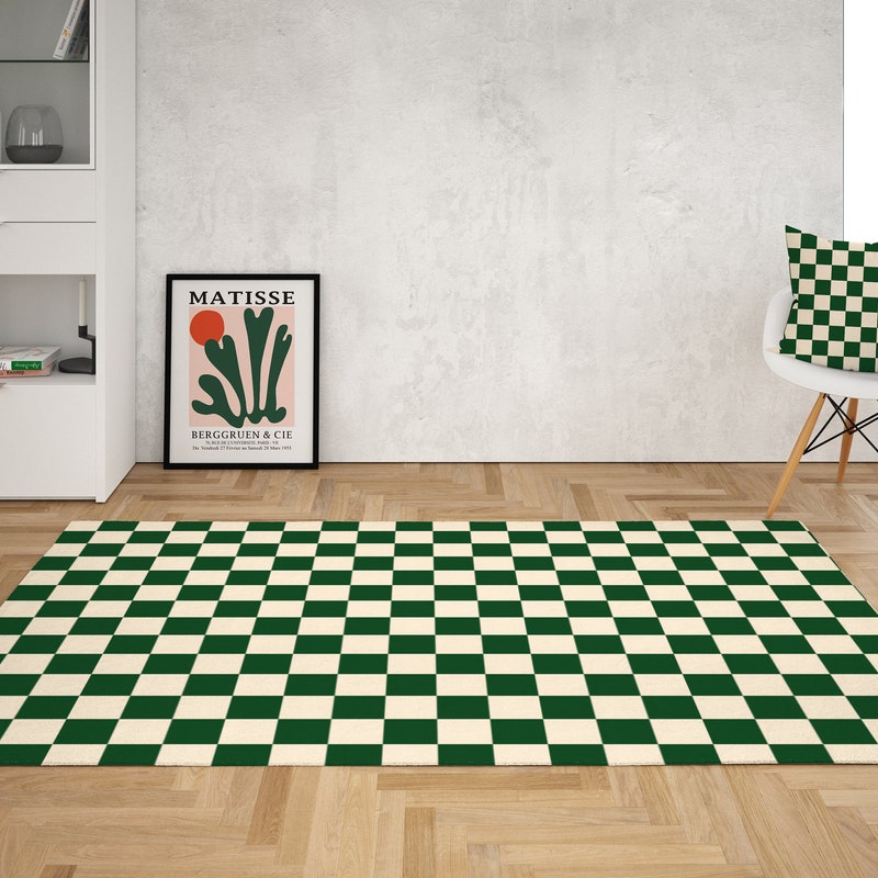 Checkered Rug - Etsy