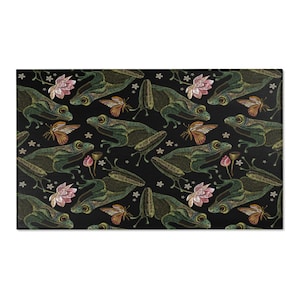 Frogs Area Rug, Dark Academia Rug, Goblincore Rug, Frogcore Rug ...