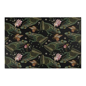 Frogs Area Rug, Dark Academia Rug, Goblincore Rug, Frogcore Rug ...