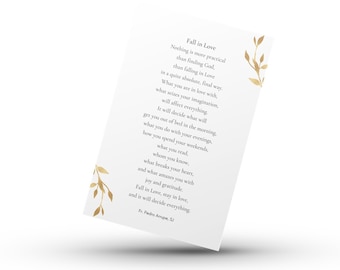 Father Pedro Arrupe fall in Love Quote Catholic Ignatian Spirituality ...