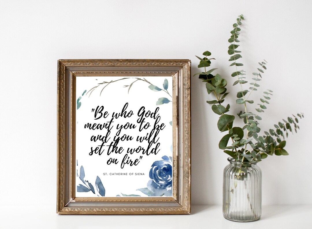 Saint Catherine of Siena Quote Art, Catholic Wall Decor (digital ...
