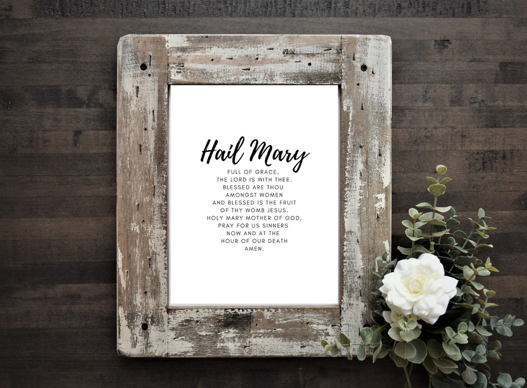 Hail Mary Catholic Prayer Instant Digital Download Printable | 8x10 PNG ...