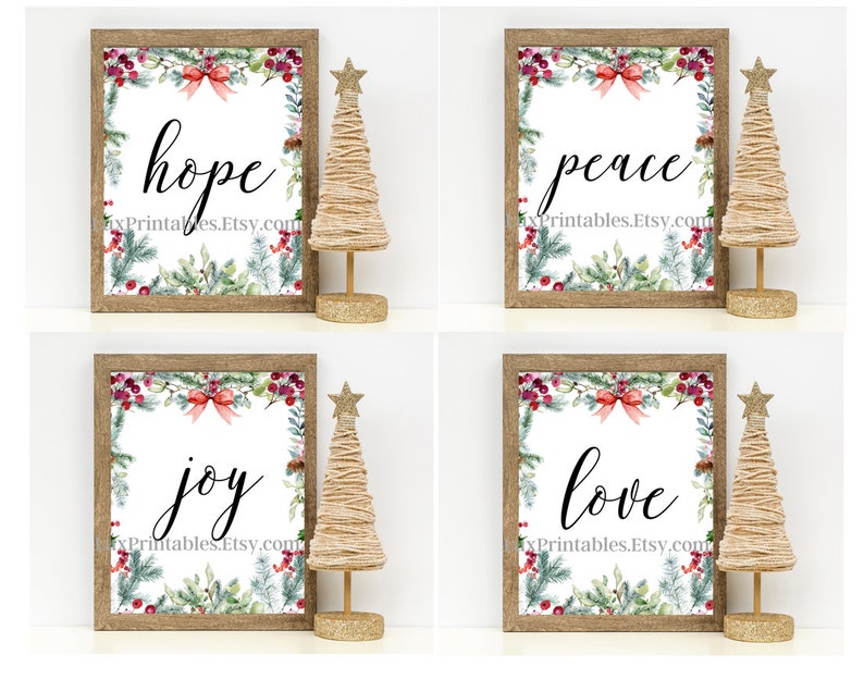 Four Sundays of Advent BUNDLE | Hope, Peace, Joy, Love 8x10 Instant ...