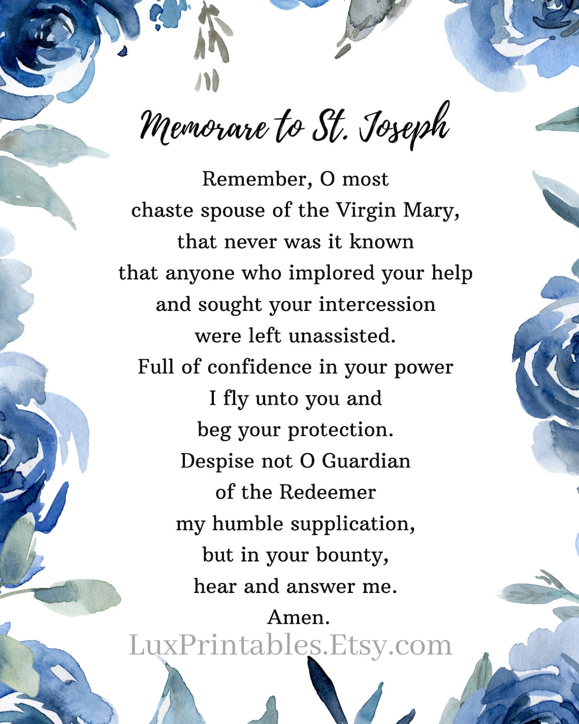 Memorare to Saint Joseph | Catholic Prayer | Year of St. Joseph ...