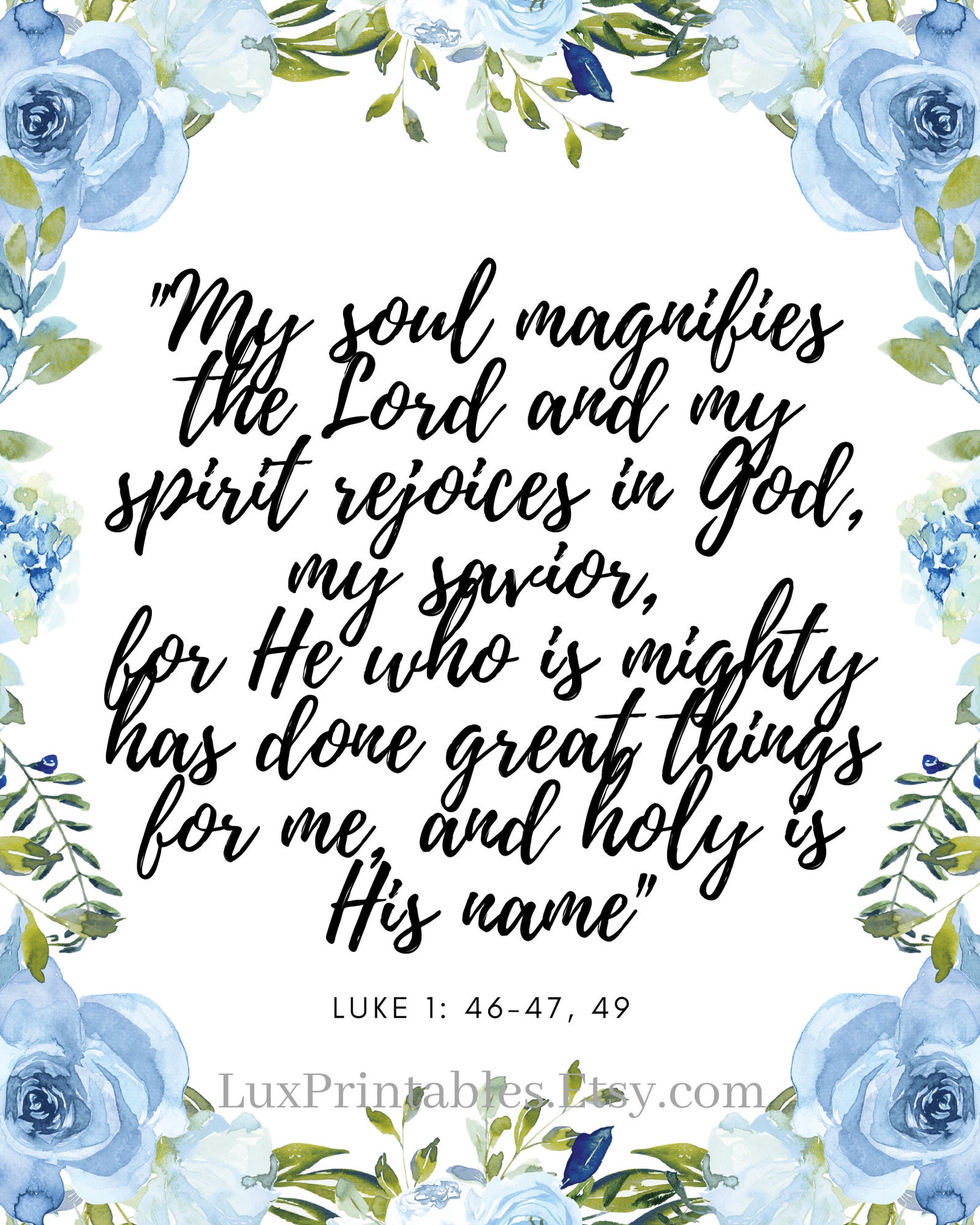 The Magnificat Print | Catholic Canticle of Mary Blessed Mother ...