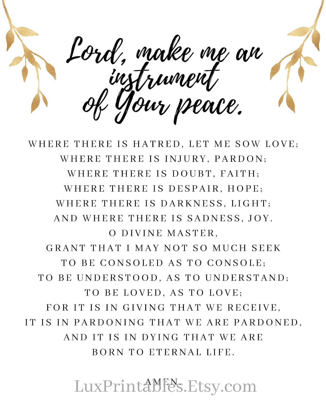 Saint Francis of Assisi | "lord Make Me an Instrument of Your Peace ...