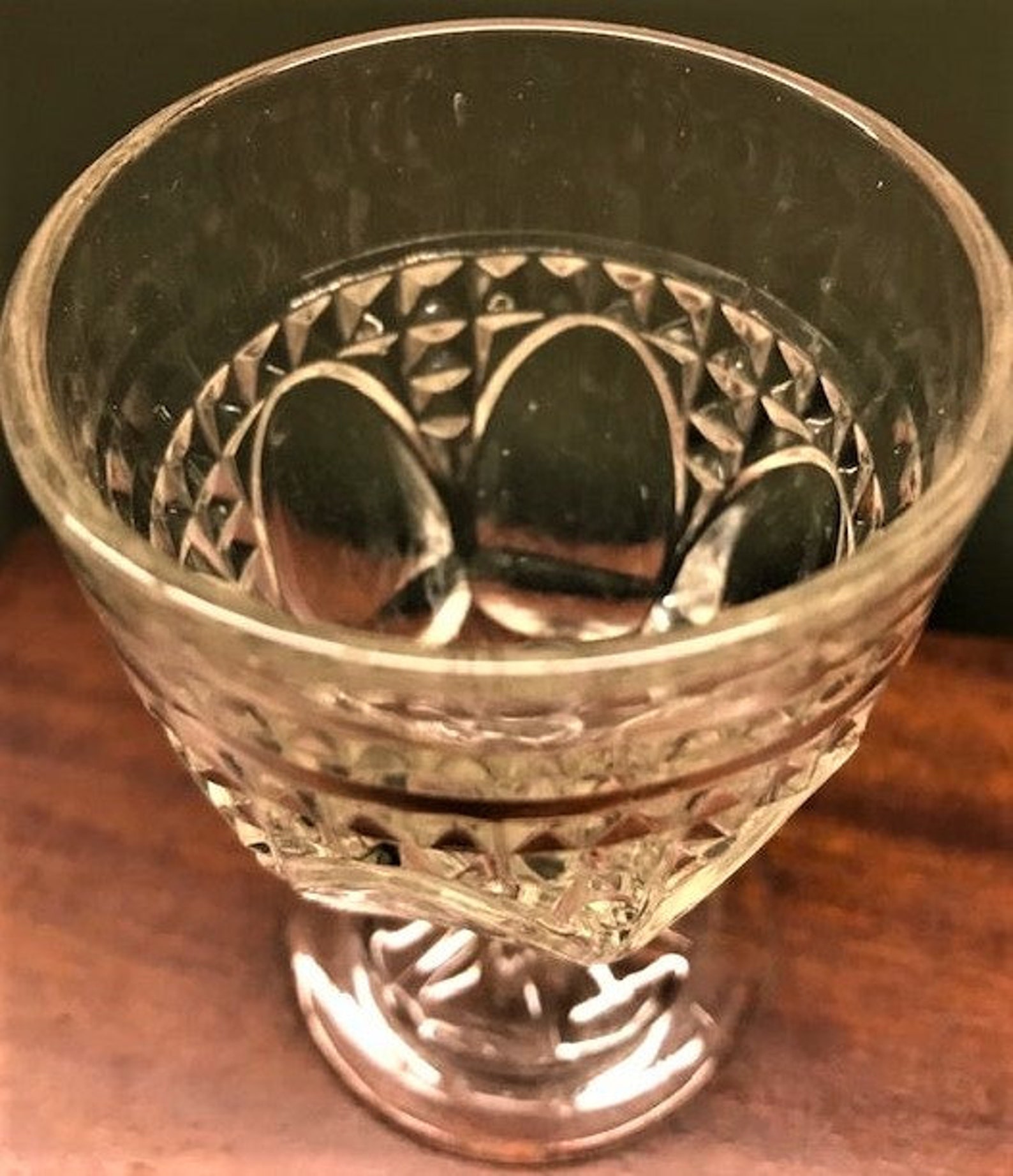 EAPG Flint Glass Paneled Oval Wine or Egg Cup | Etsy