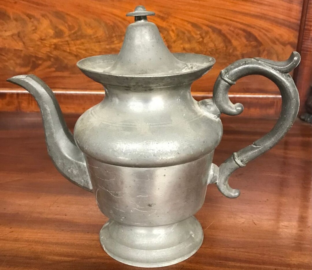 Antique Pewter Coffee Pot by Graves & Whitlock Troy New York 1847-1848 ...